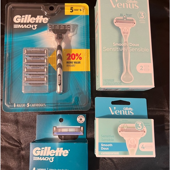 gillette | Grooming | His Hers Gillette Shaving Bundle Of 4 New | Poshmark